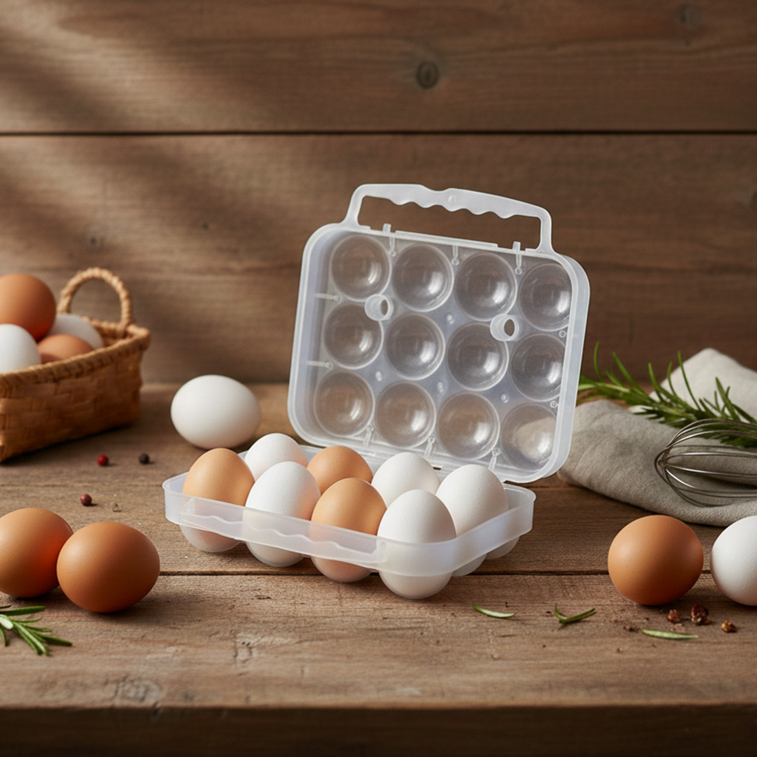 Transparent 12-seater plastic egg holder – JB Department Stores